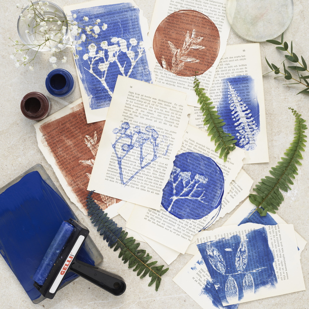 Genbrug papir med Gelli Arts | Kreatima